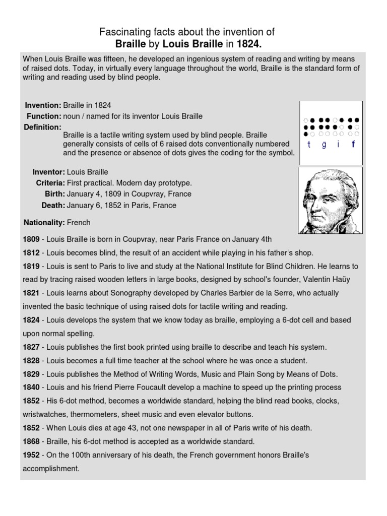 Louis Braille's Legacy | PDF | Visual Impairment