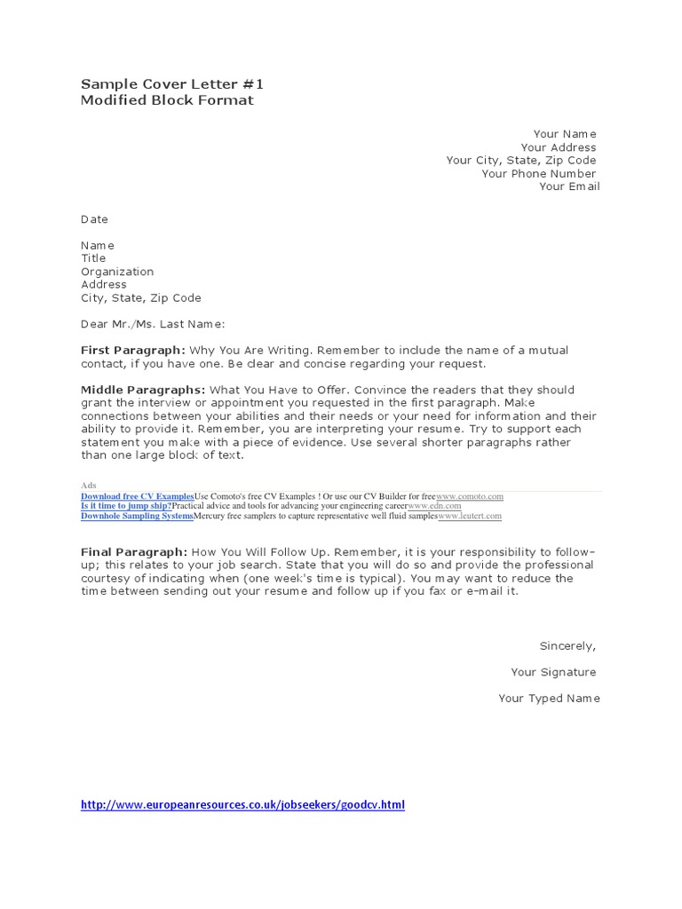 Effective Cover Letter Template Guide | PDF