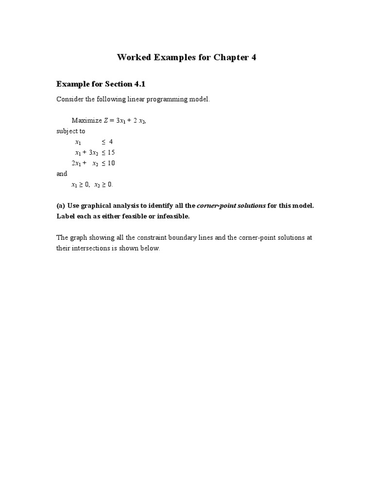Graphical Worked Examples 04 | PDF | Linear Programming | Algorithms
