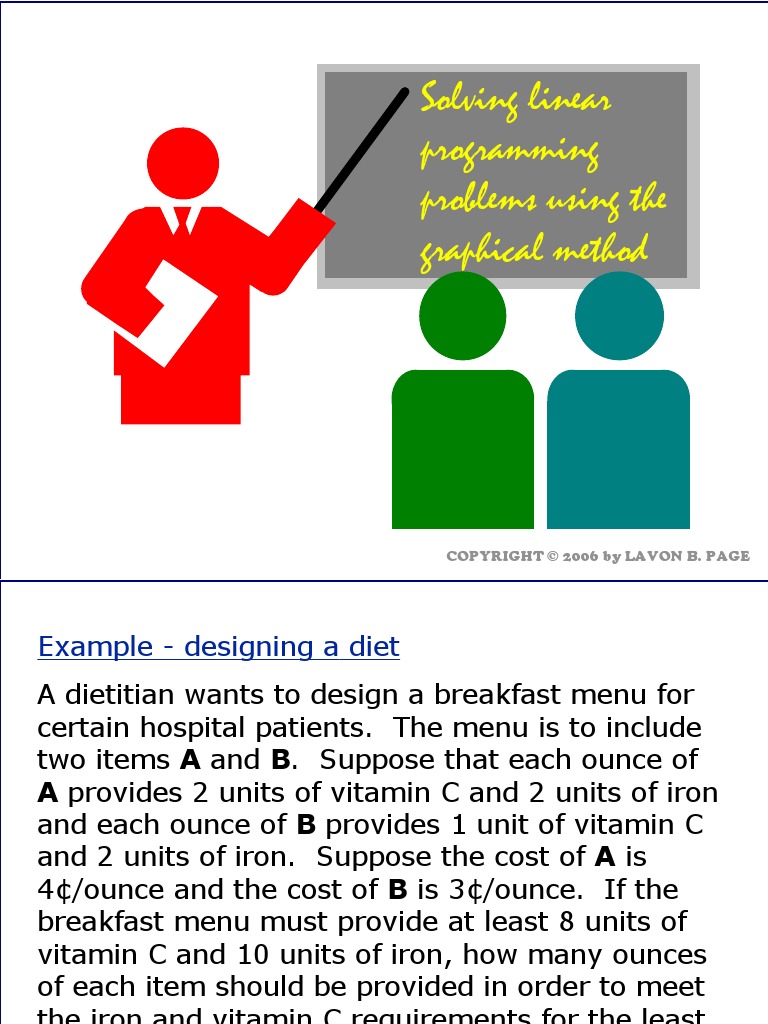 Linear Programming | PDF | Carbohydrates | Vegetables