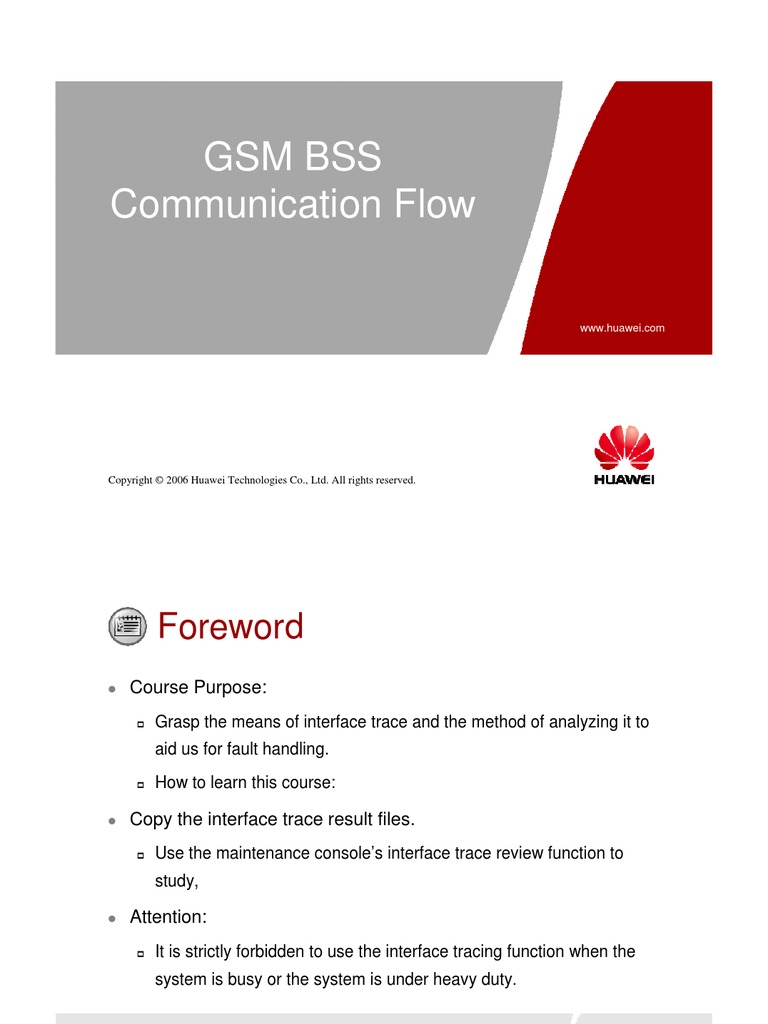 Microsoft Power Point - 10 OMF001003 GSM BSS Communication Flow ISSUE2 ...