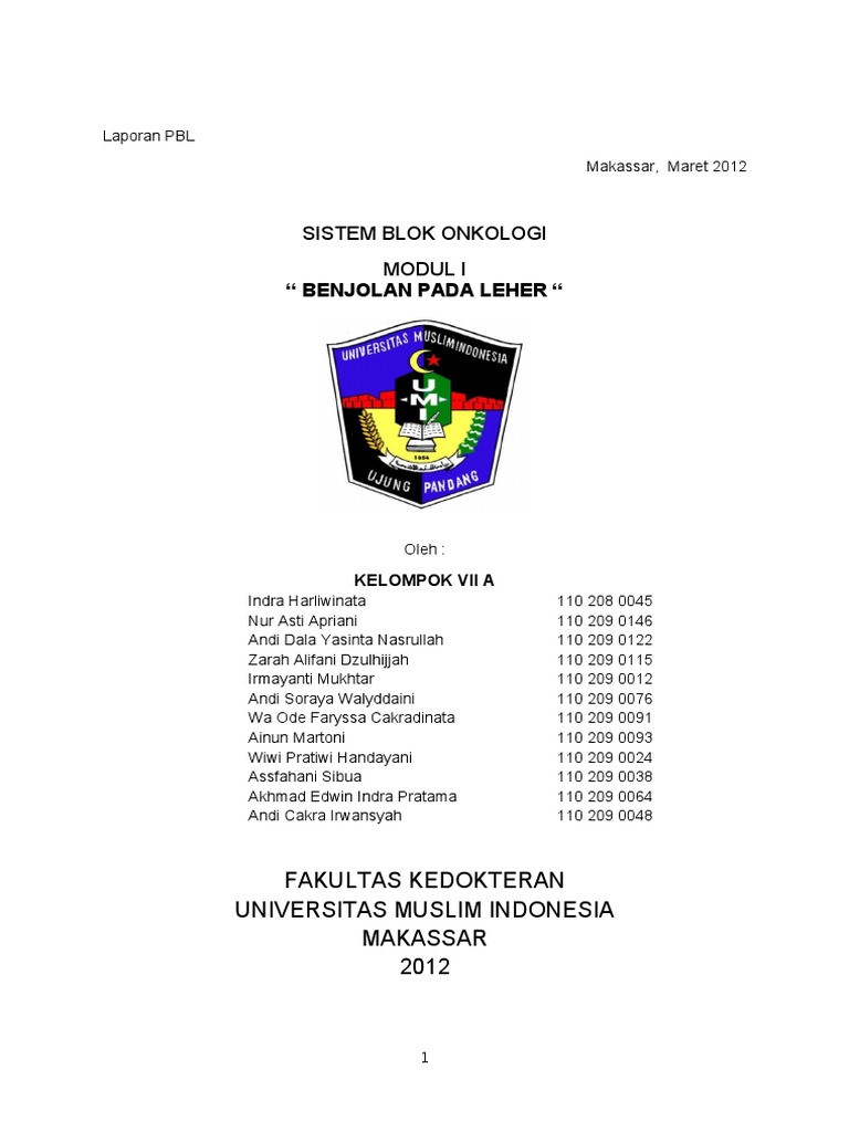 Benjolan Pada Leher Onko | PDF