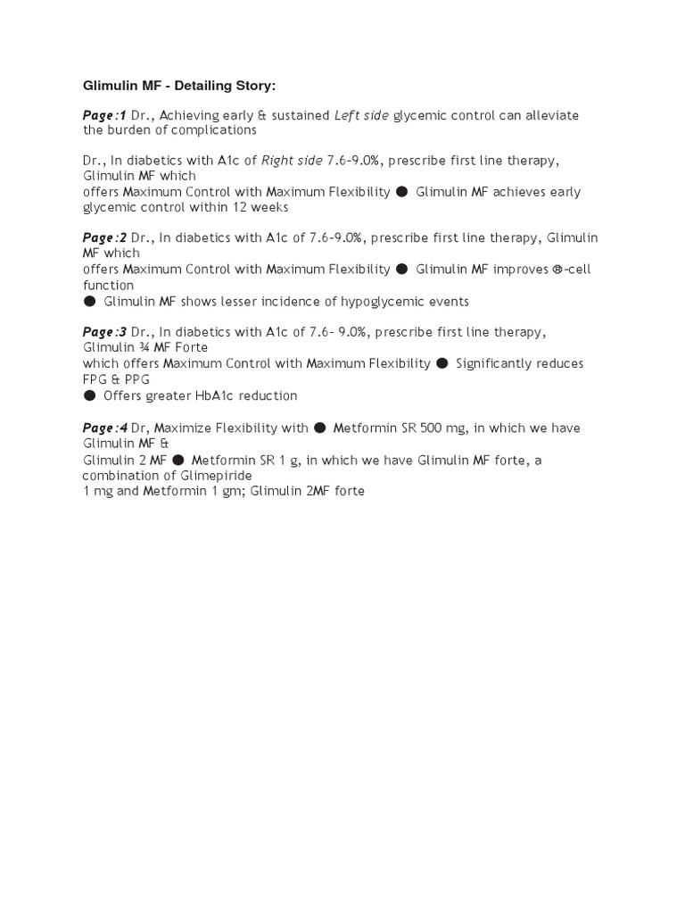Glimulin MF: Optimal Diabetes Management | PDF