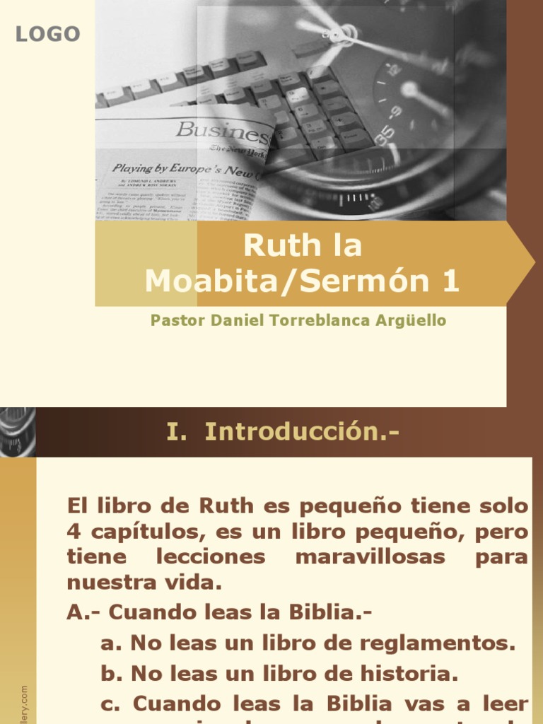 Ruth La Moabita 1 | PDF | Libro de rut | Dios