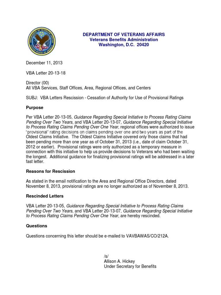 VBA Letter 20 13 18 | PDF