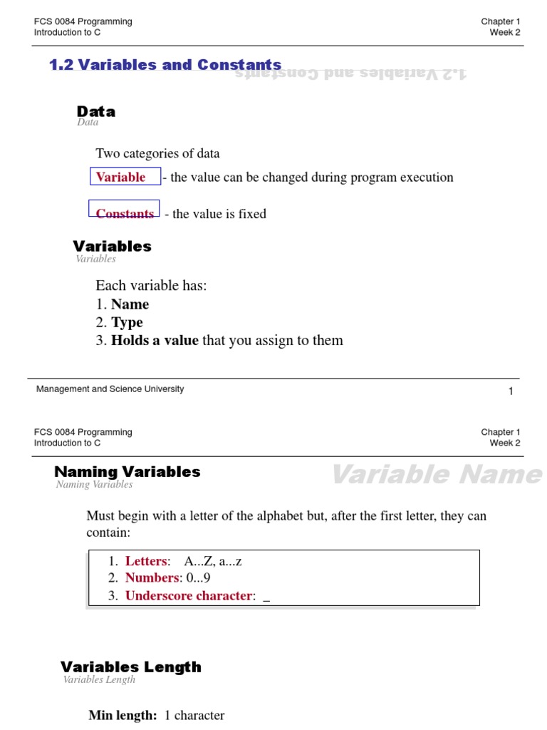 Programming Chapter 1 Week 2 Pdf String Computer Science C Programming Language