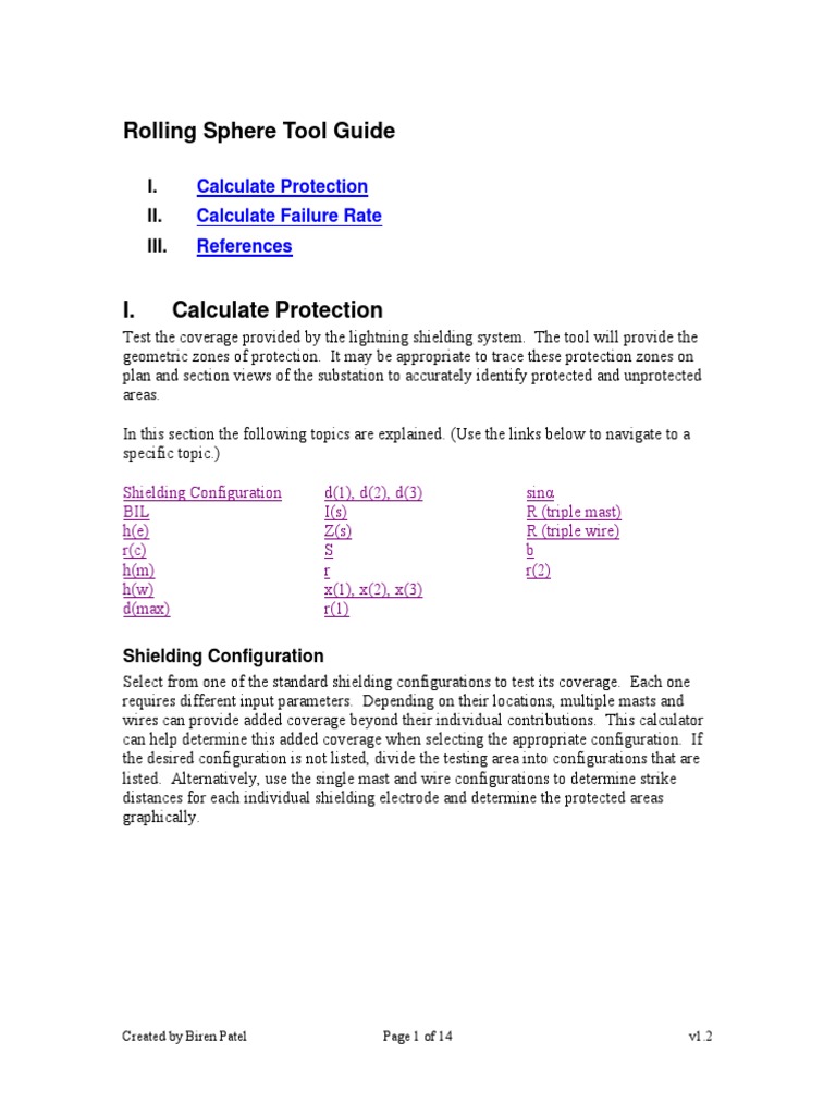 Rolling Sphere Tool Guide: I. II. Iii | PDF | Sphere | Triangle