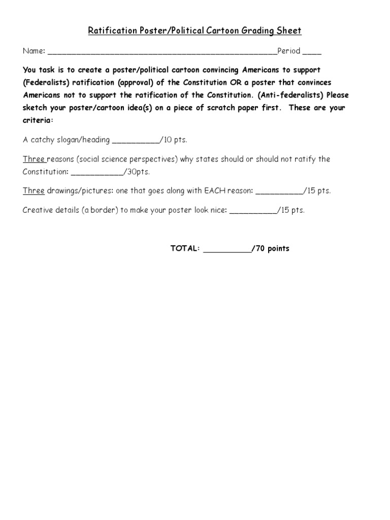Ratification Poster Grade Sheet | PDF | Law