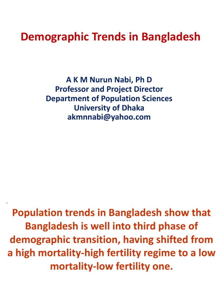 BDSH Demography | PDF | Total Fertility Rate | Demography
