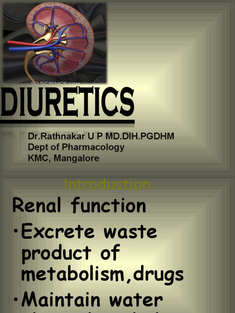 Pharmacology Diuretics For BPT Students | PDF | Drugs | Pharmacology