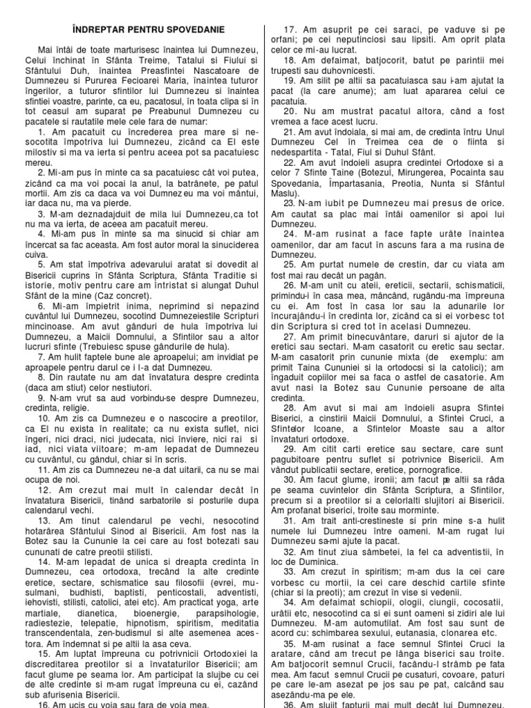 Sfanta Spovedanie | PDF