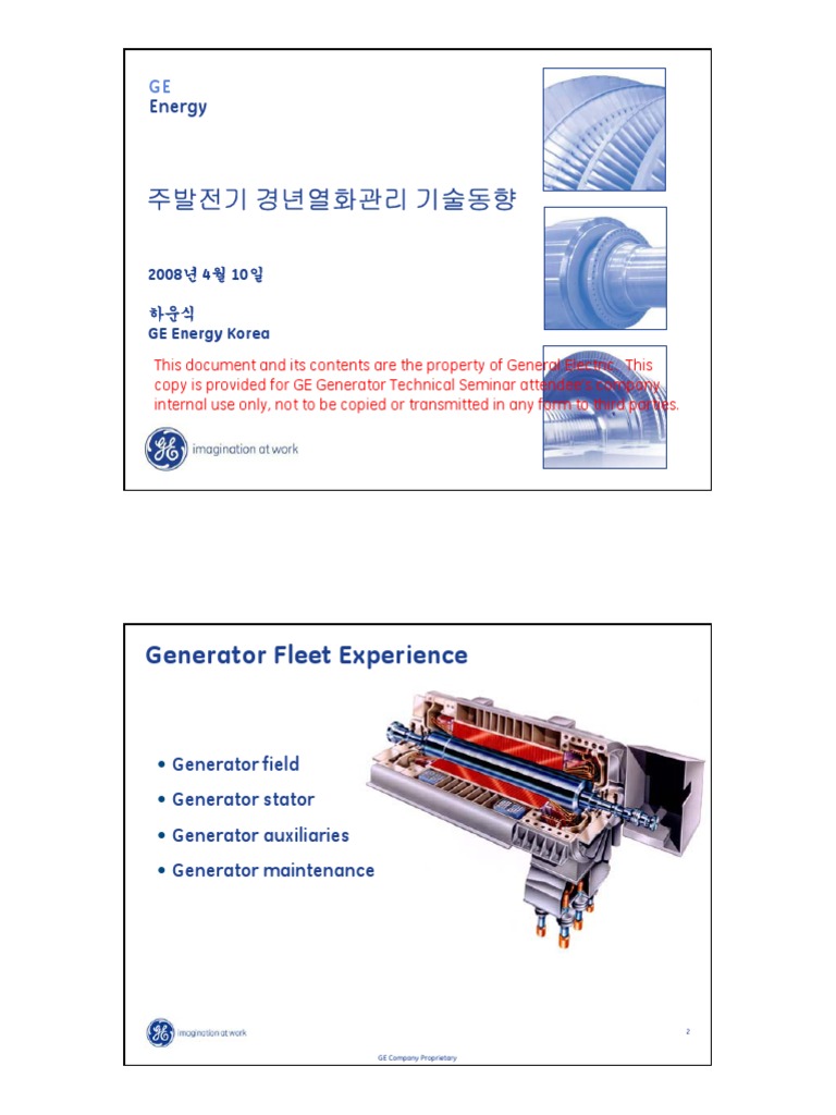 Generator Fleet Experience | PDF | Electric Generator | Leak