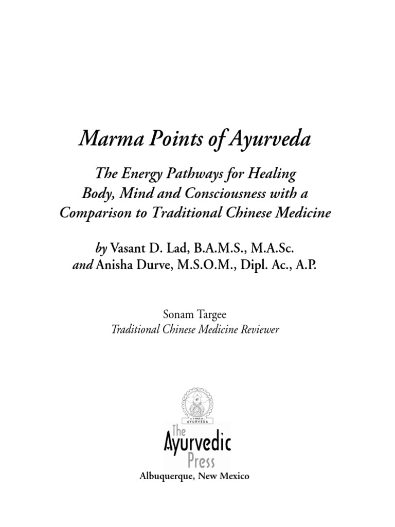 Marma Points | PDF | Traditional Chinese Medicine | Ayurveda