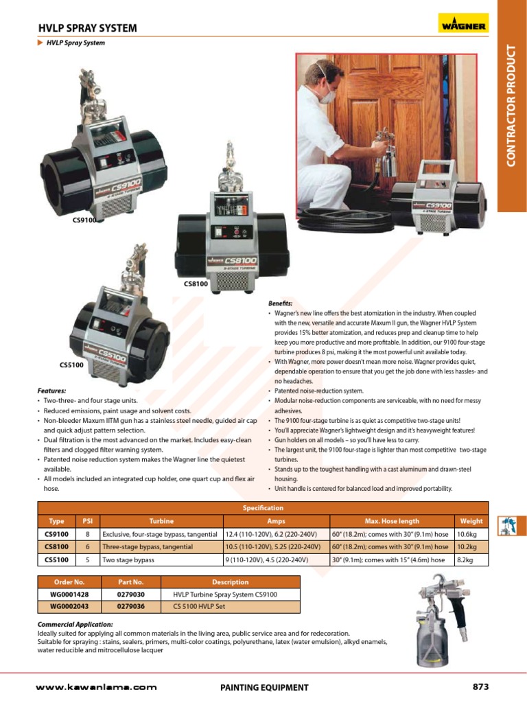 Wagner CS9100 HVLP Spray System | PDF | Paint | Industrial Processes