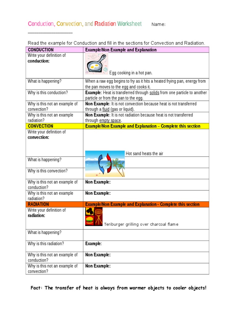 Heat Transfer Worksheet | PDF