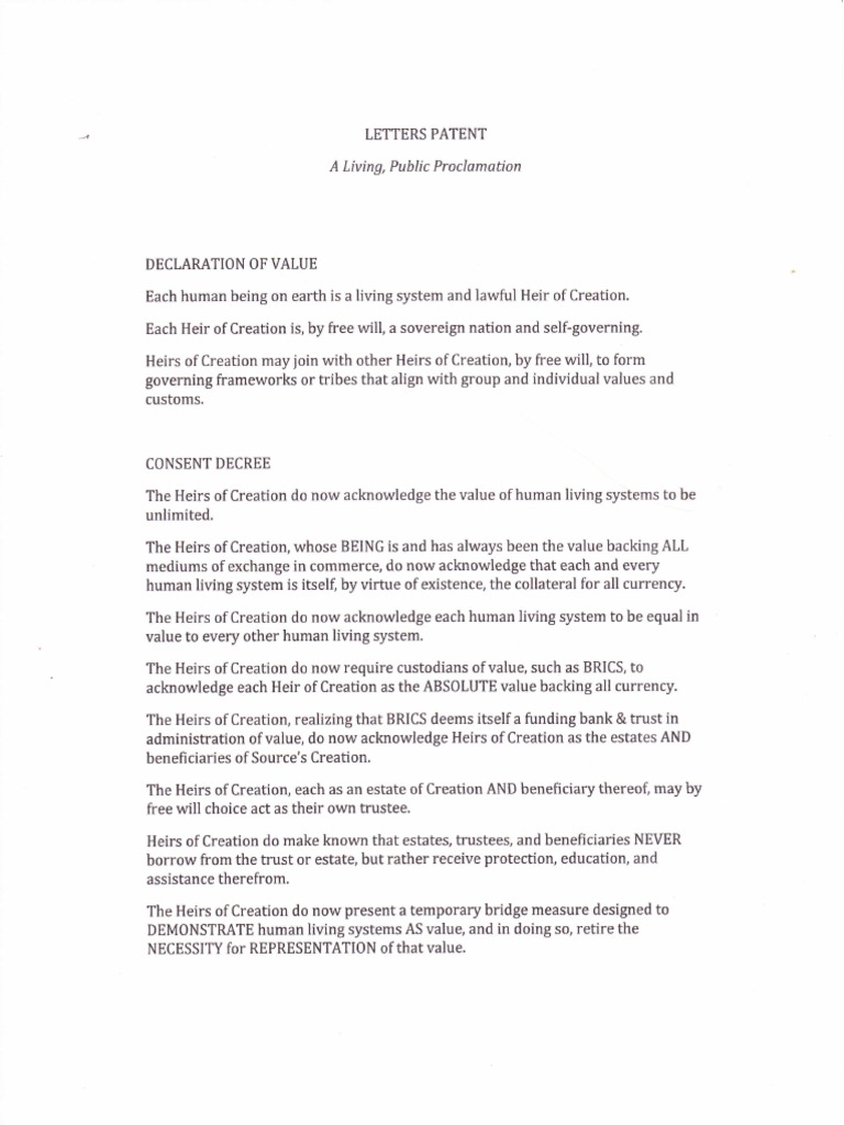 Letter Patent v2-1 | Letters Patent | Common Law