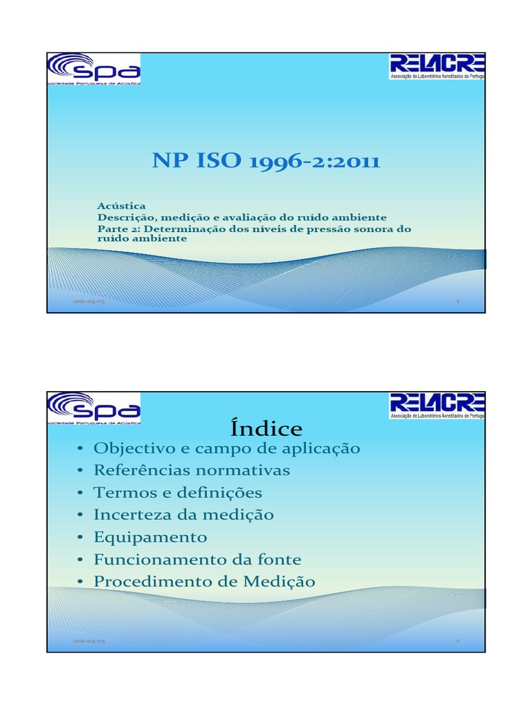 NP Iso 1996 2 Af | PDF | Barulho | Tráfego