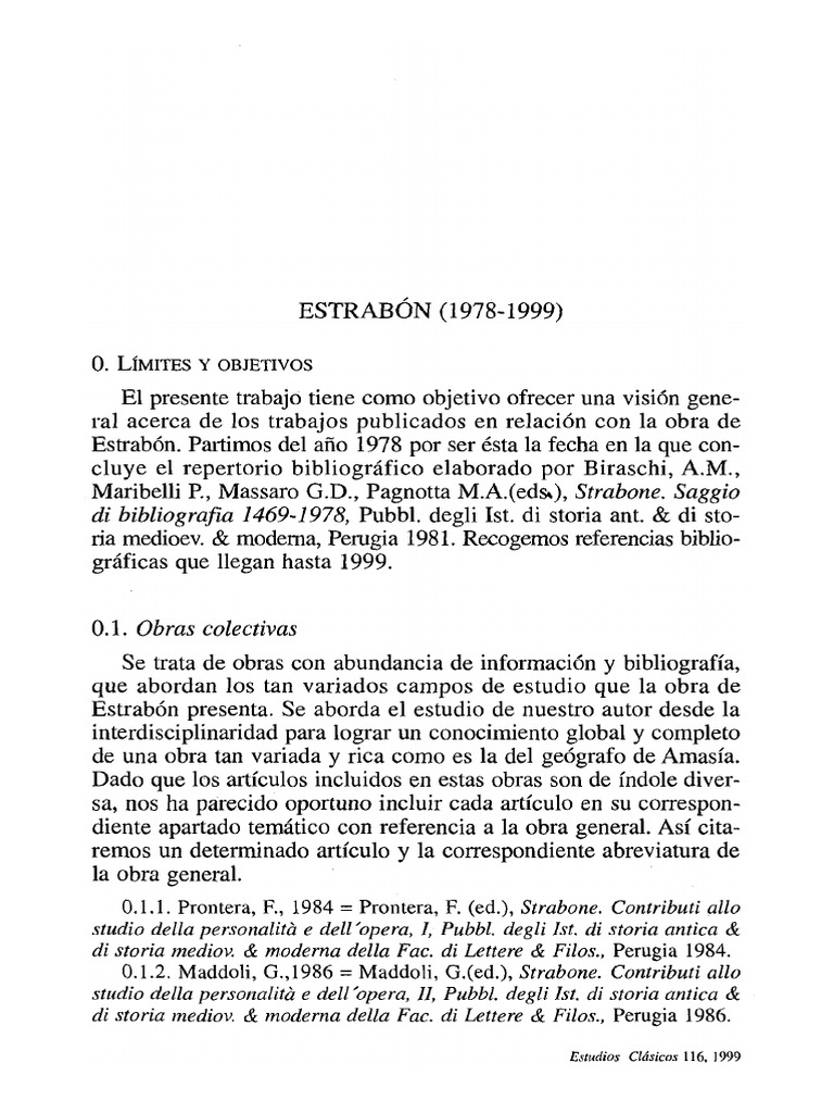 Bibliografía sobre Estrabón | PDF | Península Ibérica | Historiografía