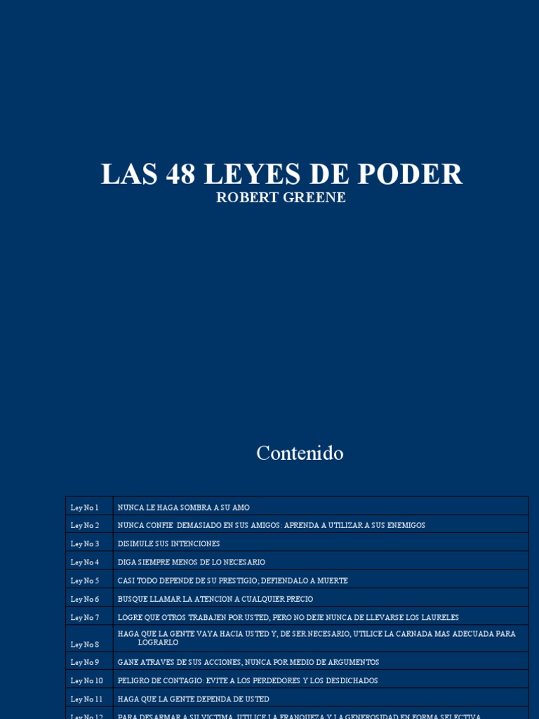 Las 48 Leyes de Poder | PDF | Ira | Napoleón