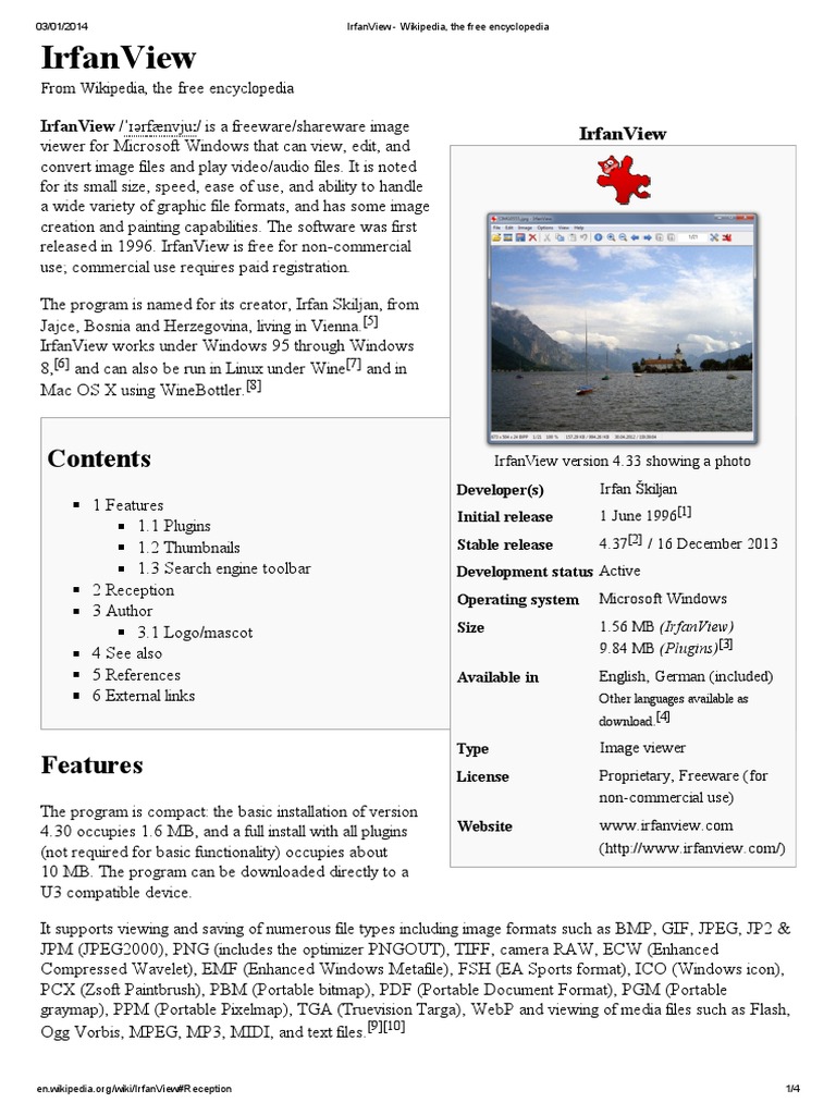 IrfanView - Wikipedia, The Free Encyclopedia | PDF | Computer File ...