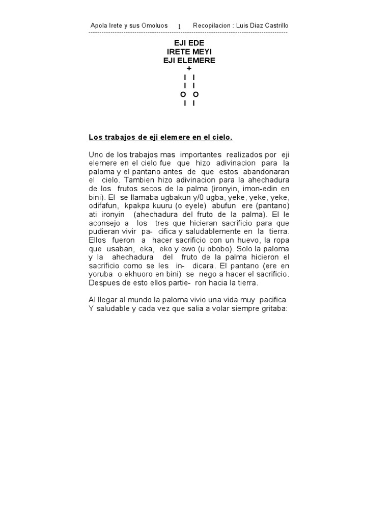 Apola Irete | PDF | Santeria | Religión y creencia