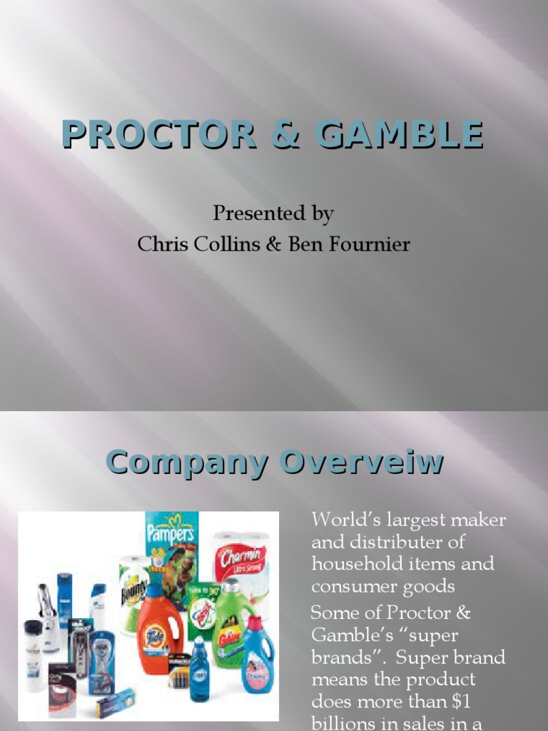 Proctor & Gamble Powerpoint Strategic Overview | PDF | Procter & Gamble ...