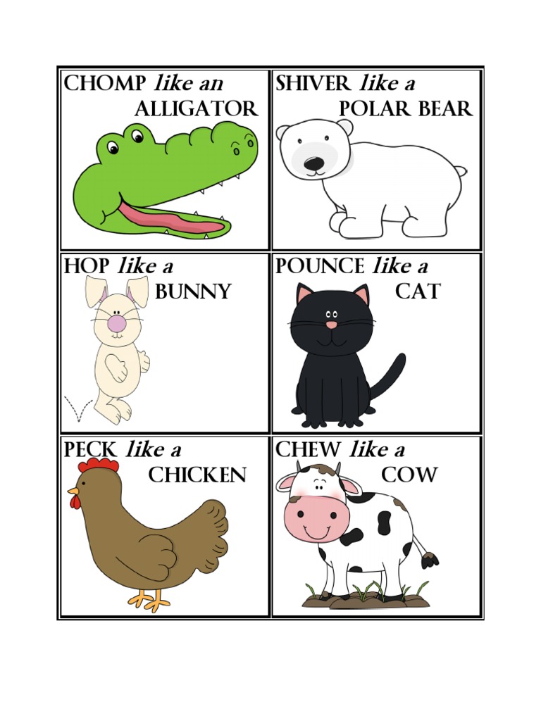 Animal Moves Animal Grooves An Animal Dance For Primary Students | PDF ...