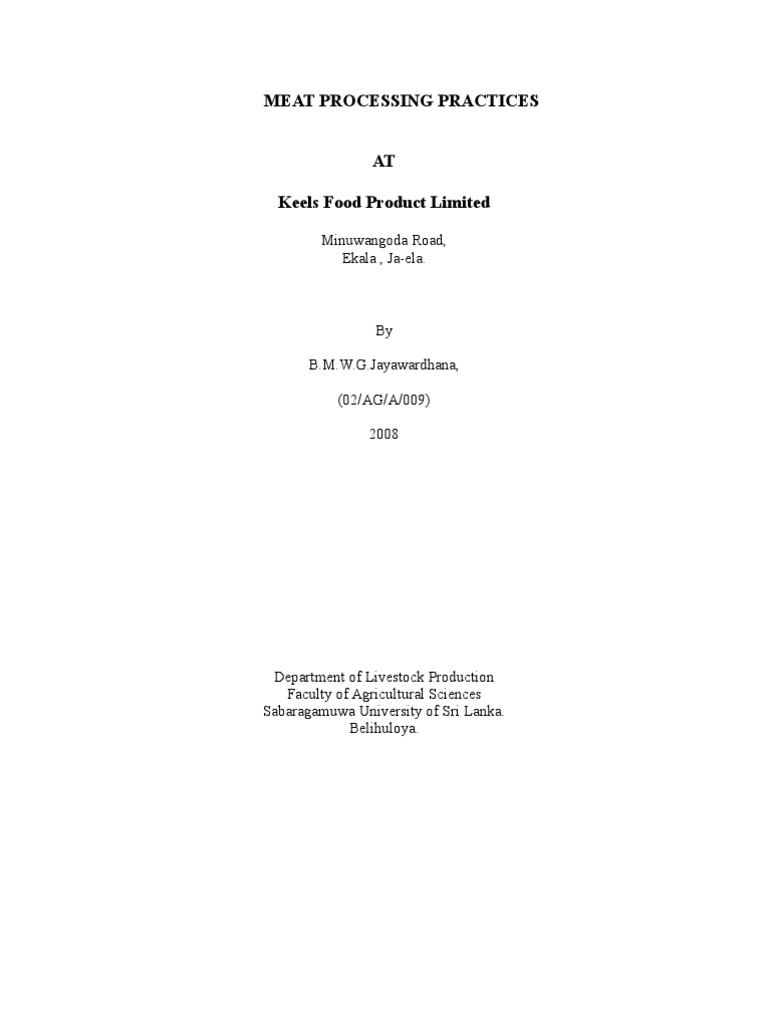 Processing Meat PDF Curing Food Preservation Bacon