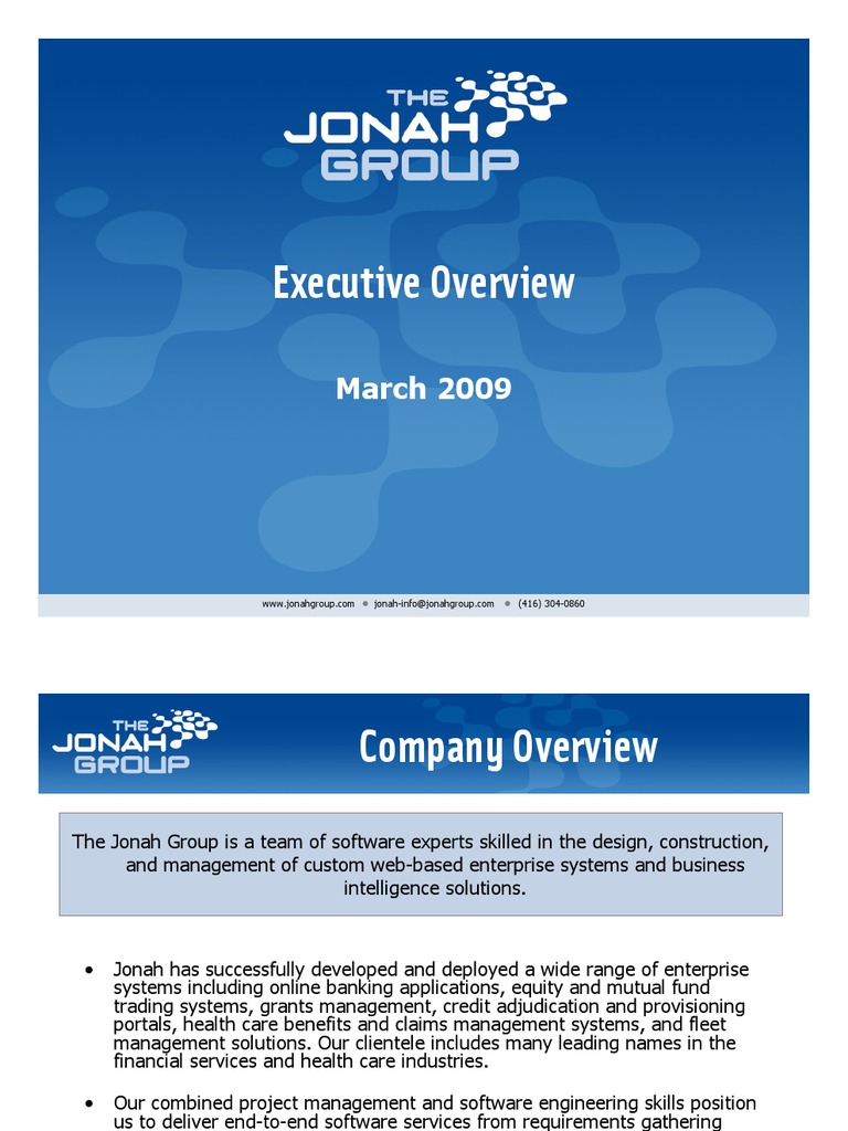 Executive Overview: March 2009 | PDF | Software Development Process ...