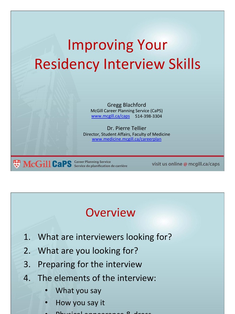 Improving Your Residency Interview Skills 2009 | PDF | Suit (Clothing ...