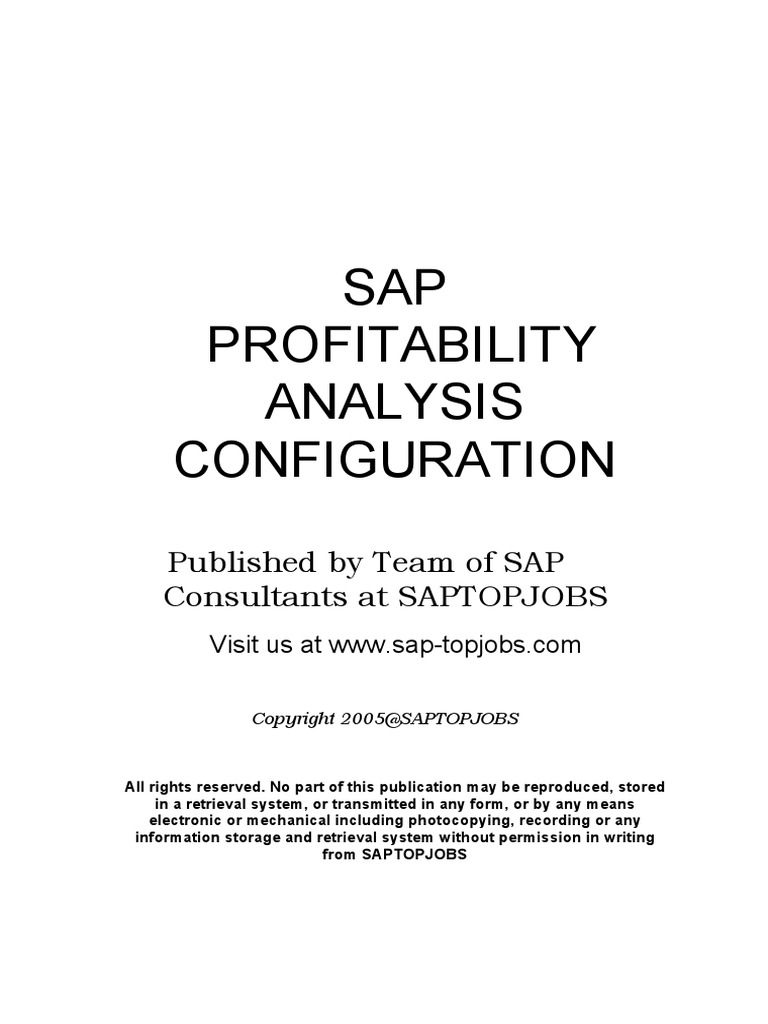 Sap Copa Configuration Pdf Profit Accounting Variable Computer Science