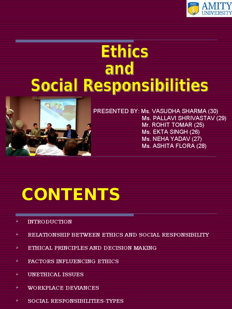 Ethics and Social Responsibility | PDF | Corporate Social ...