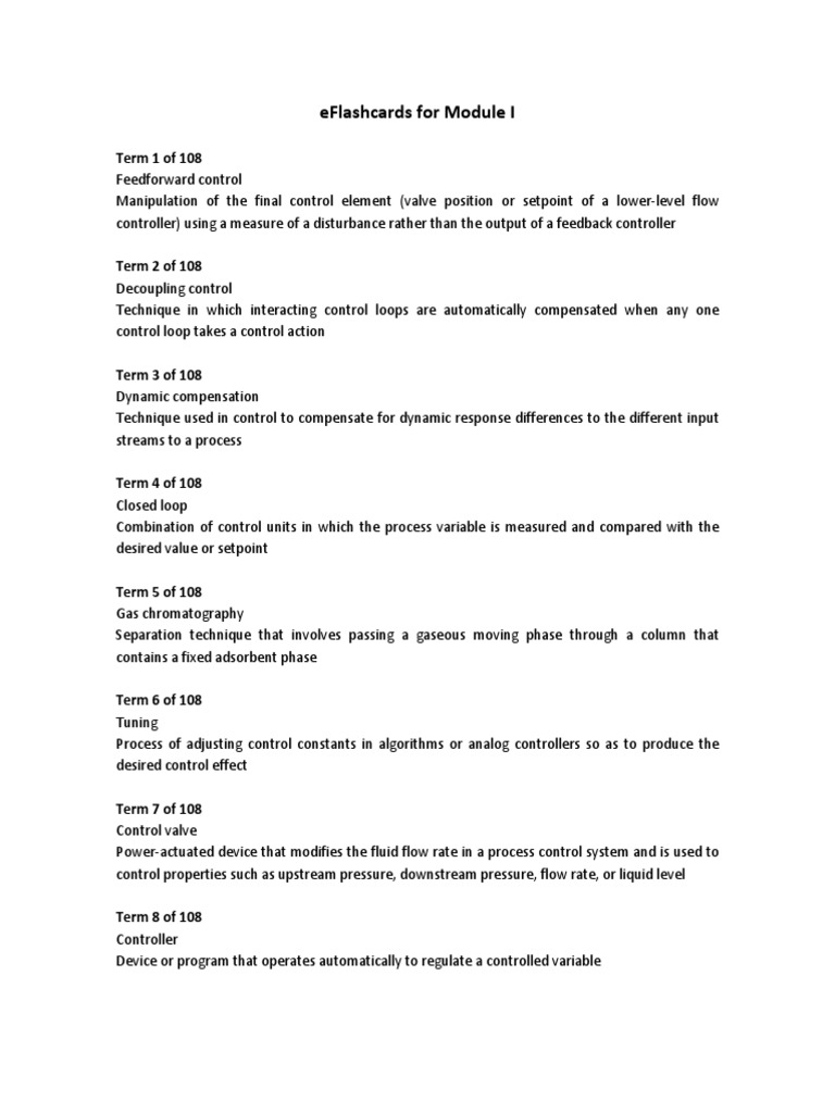 CAP Eflashcards Modulo I | Download Free PDF | Control Theory | Control ...