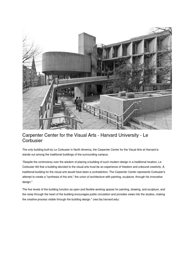 Carpenter Center For The Visual Arts - Harvard University - Le ...