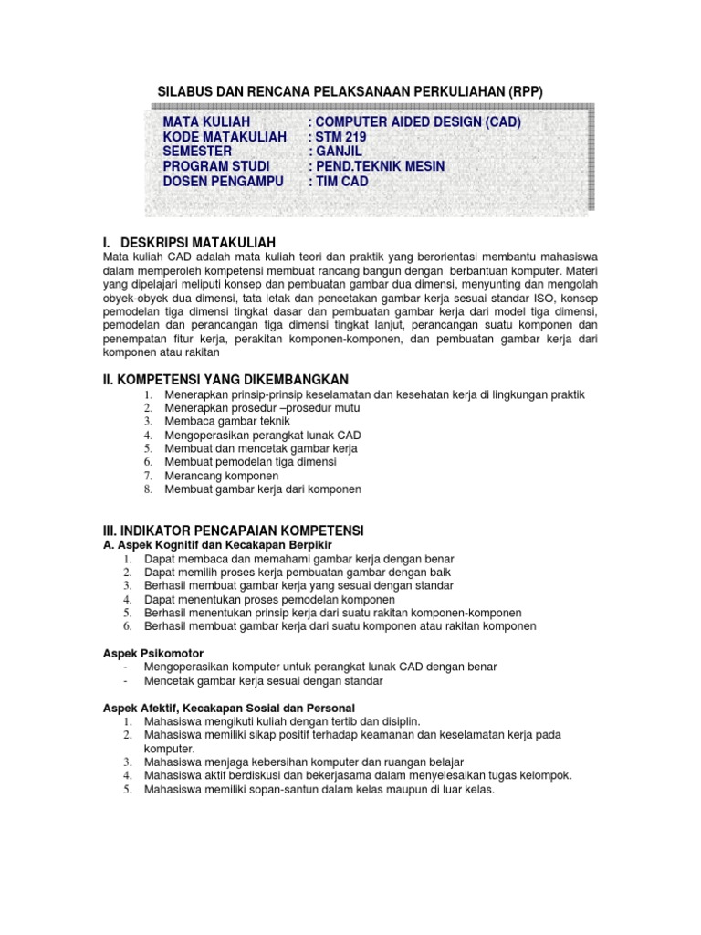 Silabus CAD | PDF | Seni