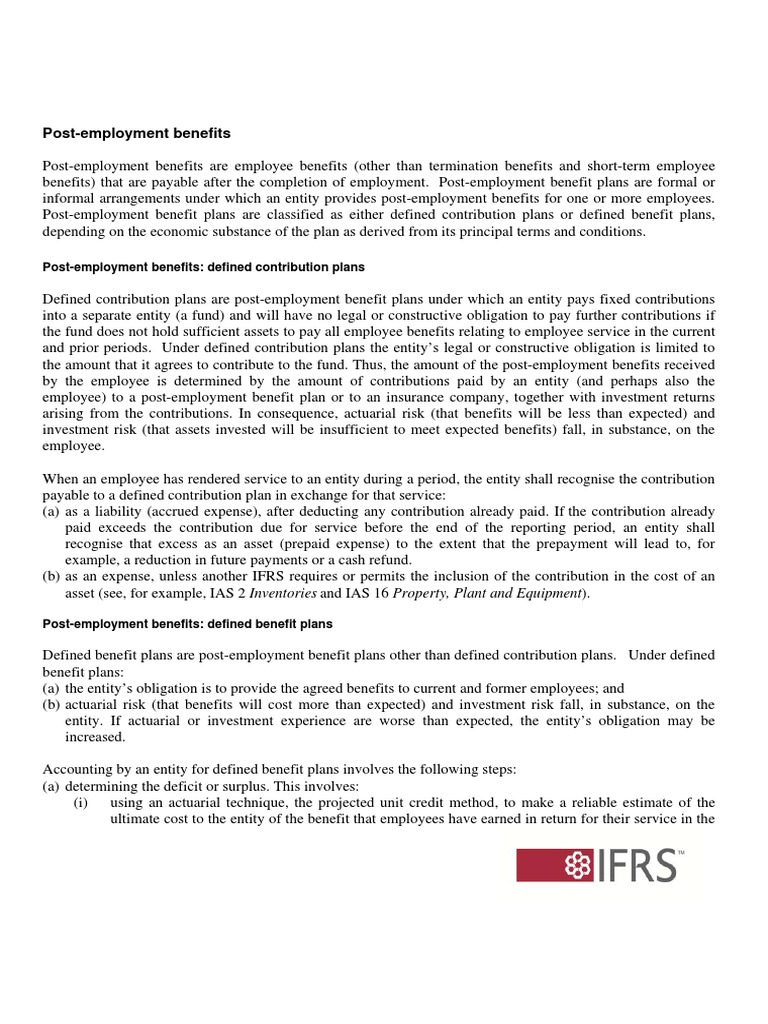 Post-Employment Benefits: Defined Contribution Plans | PDF | Defined ...
