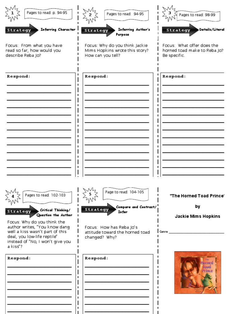 "Horned Toad Prince Study Guide" | PDF