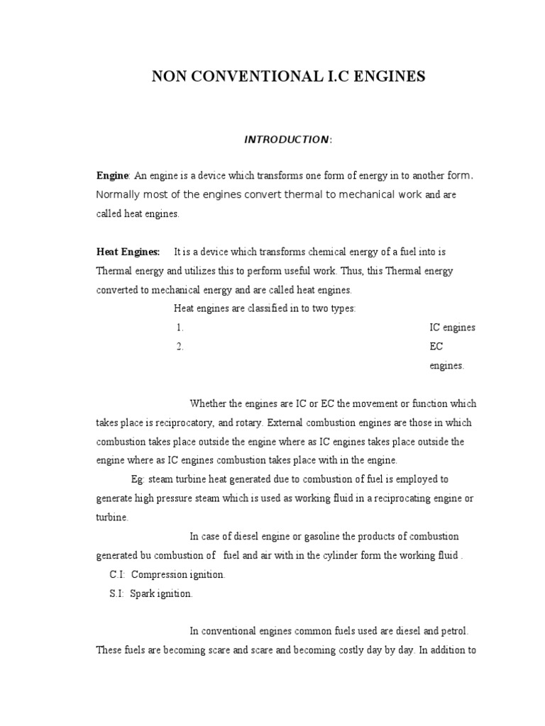Non-Conventional IC Engines Guide | PDF | Internal Combustion Engine ...