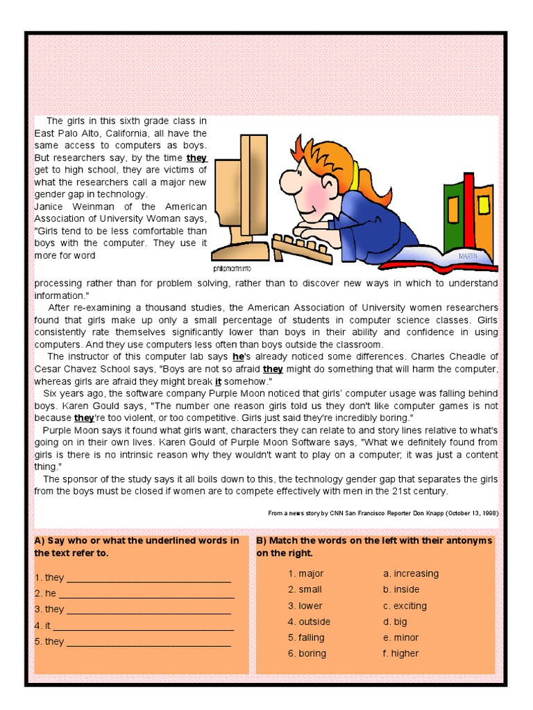 Islcollective Computer and Girls | PDF | Cognition | Communication