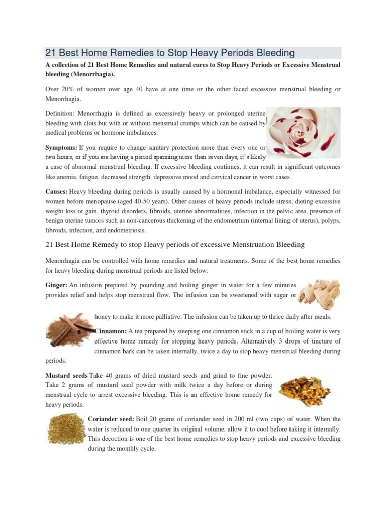 Stop Heavy Menstrual Bleeding Quickly How To Stop Heavy Periods