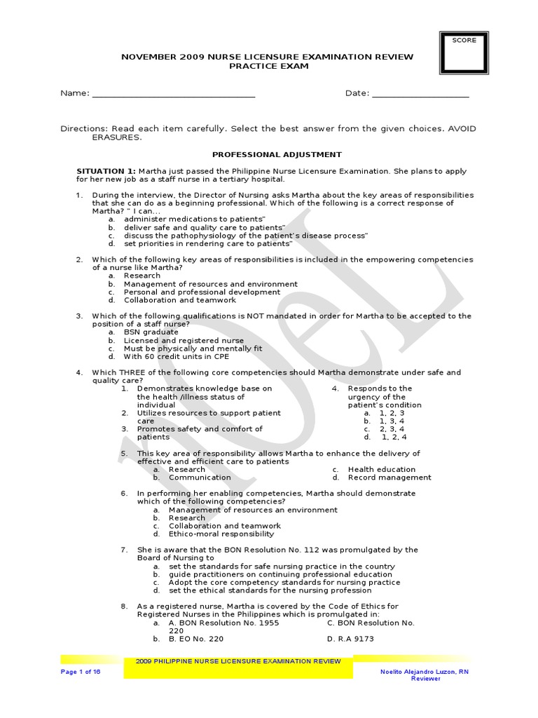 Professional Adjustment | PDF | Nursing | Health Sciences