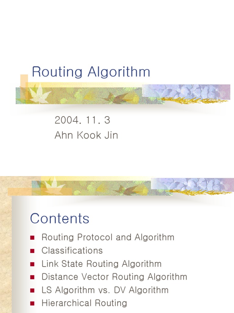 Routing Algorithm | PDF | Routing | Router (Computing)