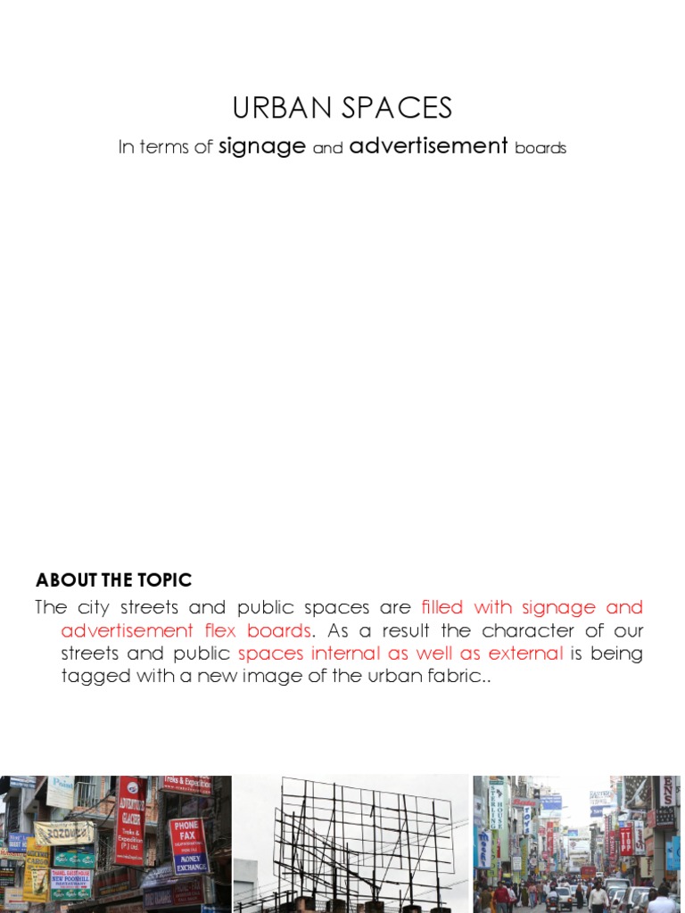 Impact of Signage on Urban Spaces | PDF | Typography | Advertising