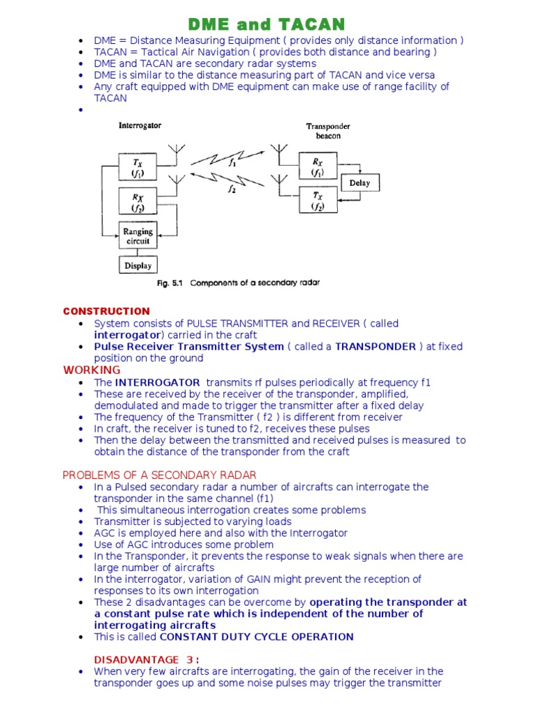 DME and TACAN | PDF | Radio | Wireless