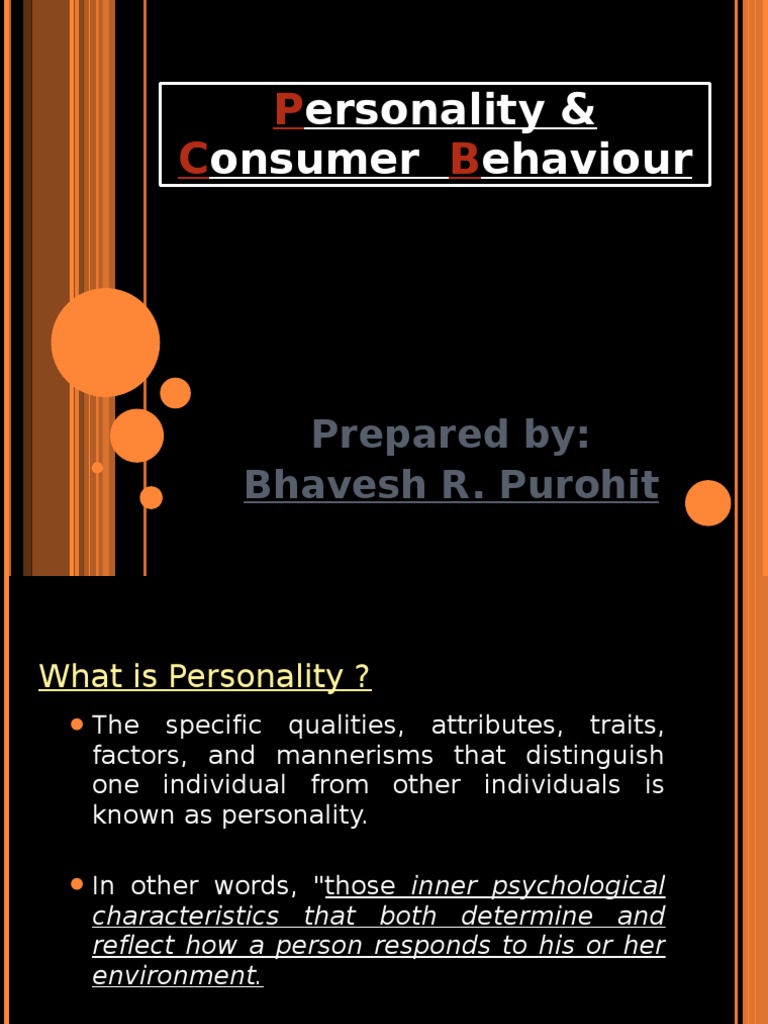 Personality & Consumer Behaviour | PDF | Personality Psychology | Id