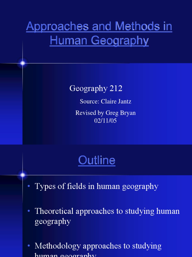 Approaches and Methods in Human Geography | PDF | Quantitative Research ...