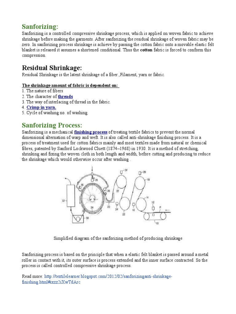 Sanforizing | PDF | Textiles | Yarn