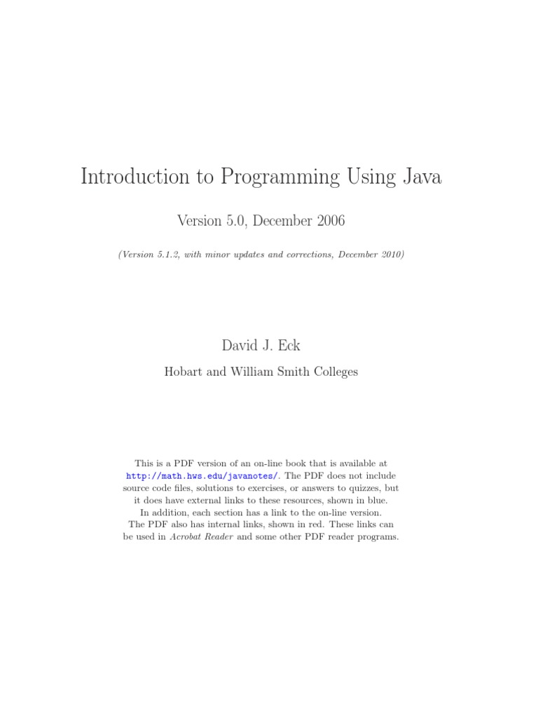 Introduction To Programming Using Java | PDF | Central Processing Unit ...
