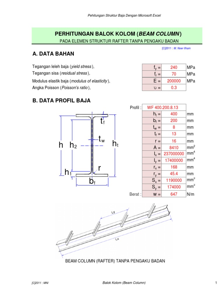 Steel Beam Column 2 | PDF