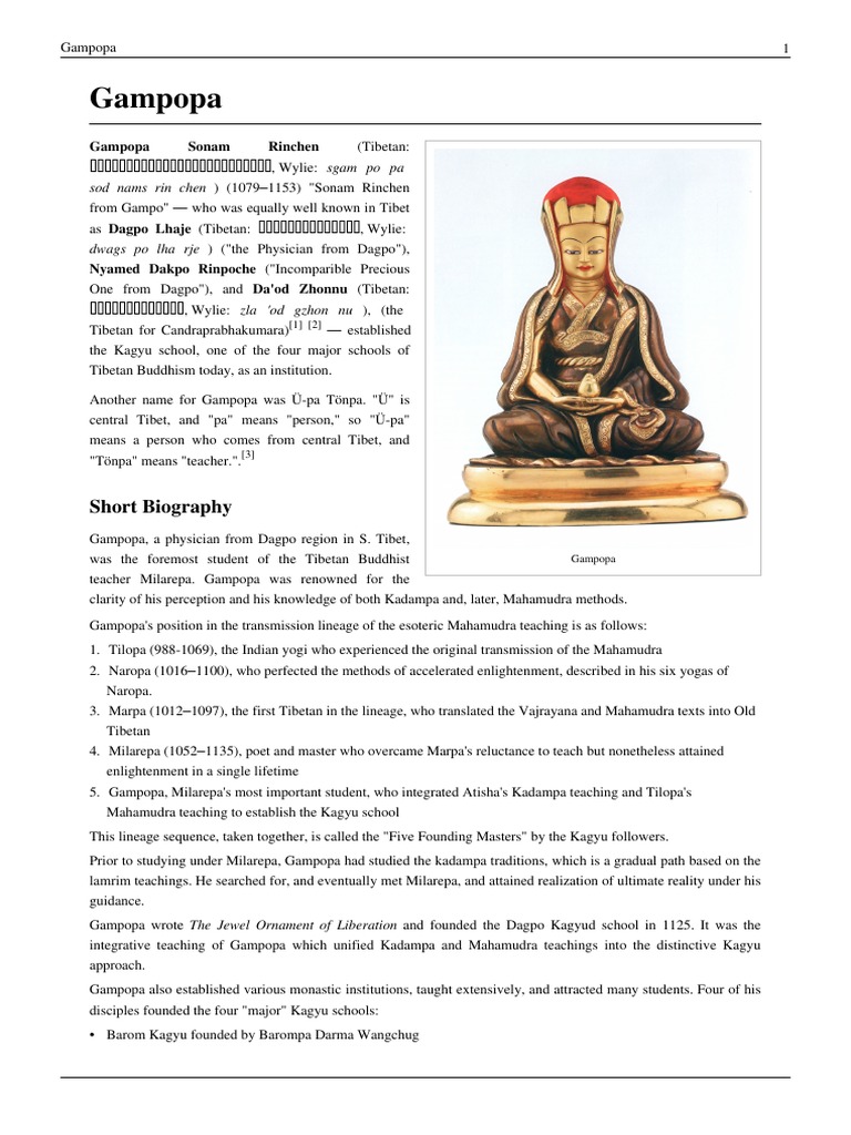 2.5 Gampopa | PDF | Mahamudra | Tibetan Buddhism